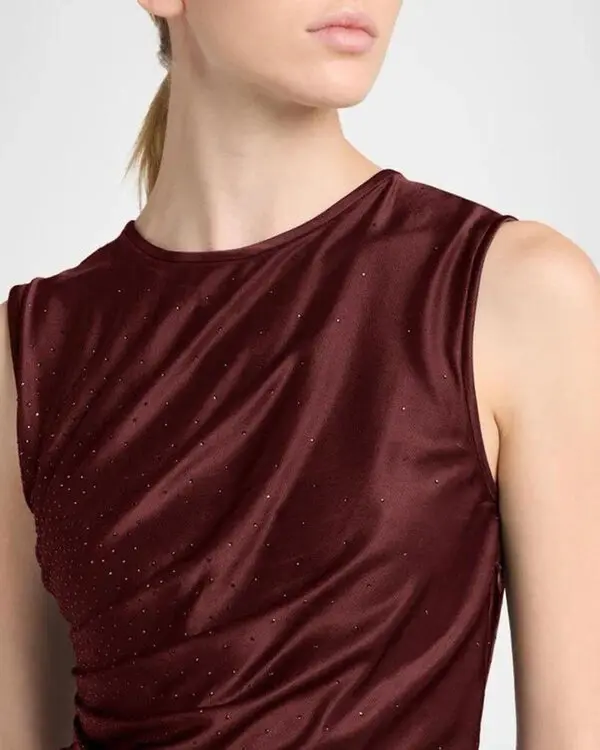 Giorgio Armani Surplice-neck Cap-sleeve Column Dress