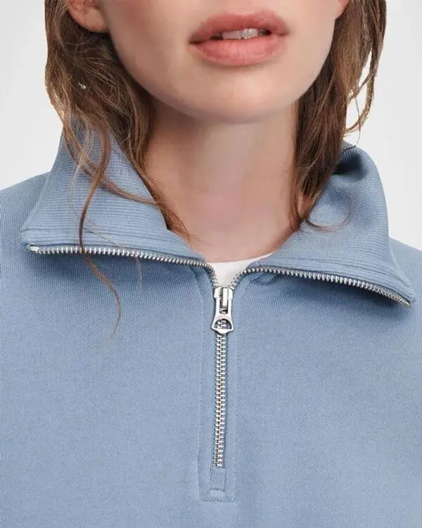 Rag & Bone The Everyday Terry Half-zip Sweatshirt - Dstblu
