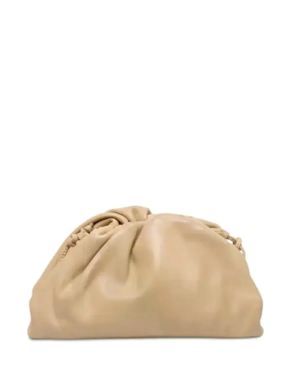 Bottega Veneta 2012-2026 Lambskin The Mini Pouch Crossbody Bag - Neutrals