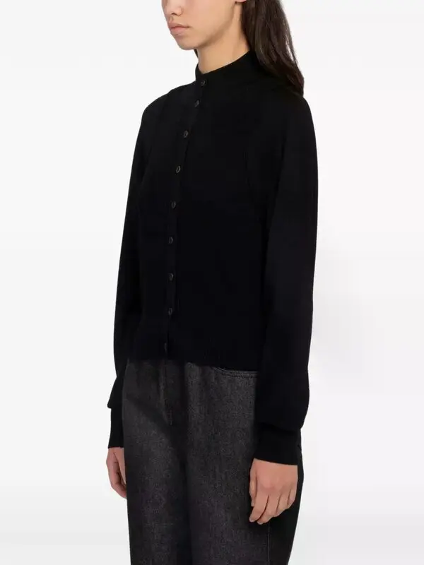 AMOMENTO Blocking Button-up Cardigan