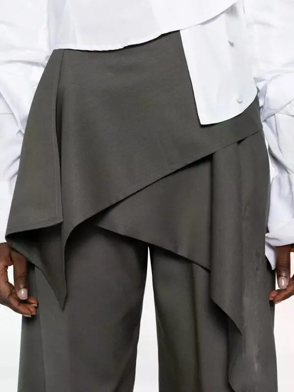 Issey Miyake Lustrous Asymmetric Draped Trousers