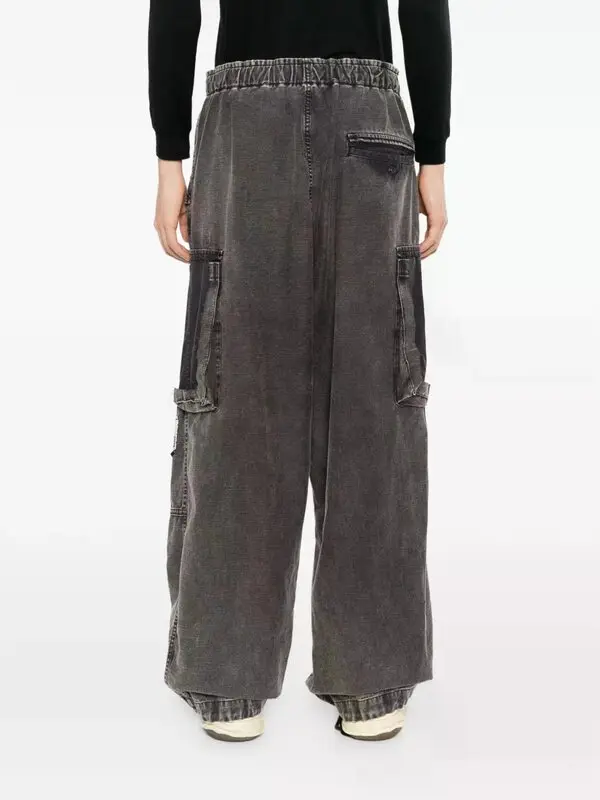 Mihara Yasuhiro Cotton Satin Cargo Pants