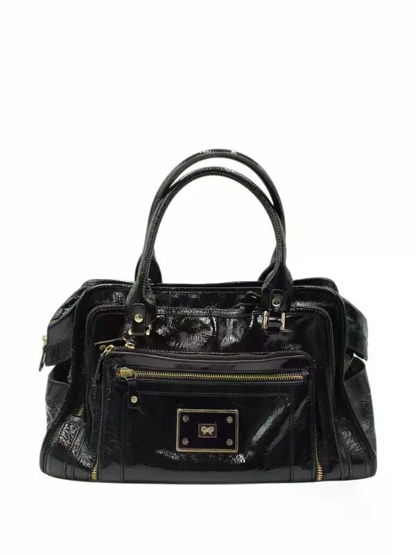 ANYA HINDMARCH Shirley Patent-leather Satchel Bag
