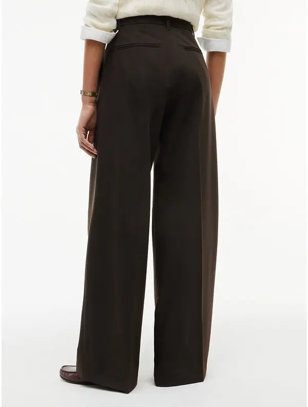 Tommy Hilfiger Pleated Stretch Twill Wide Leg Pant