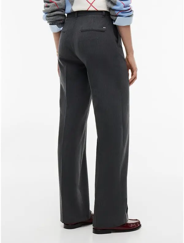 Tommy Hilfiger Pleated Stretch Twill Straight Leg Pant