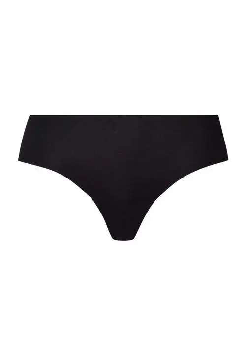 Hanro Invisible Cotton High Cut Brief - Black