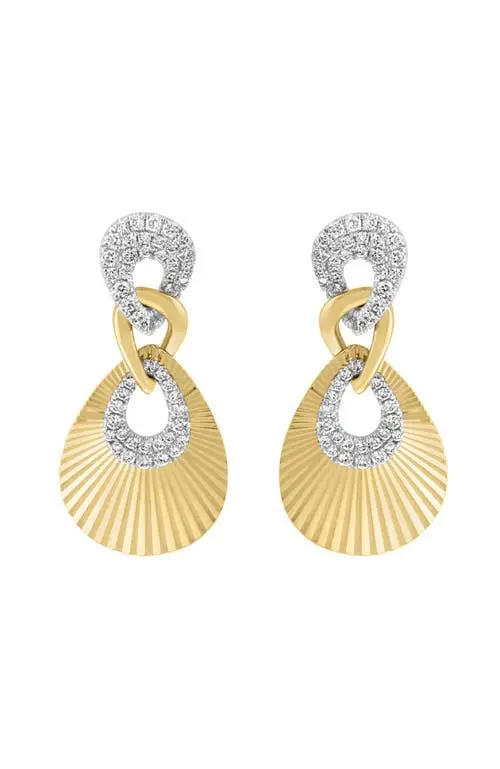 EFFY Diamond Fan Drop Earrings - Yellow