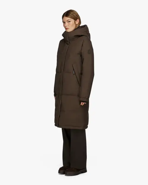 QUARTZ CO. Ines Edition | Hooded Down Winter Jacket - Alpine Bark