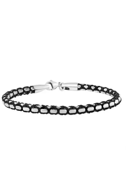 EFFY Classic Curb Chain Bracelet In Sterling Silver - Black