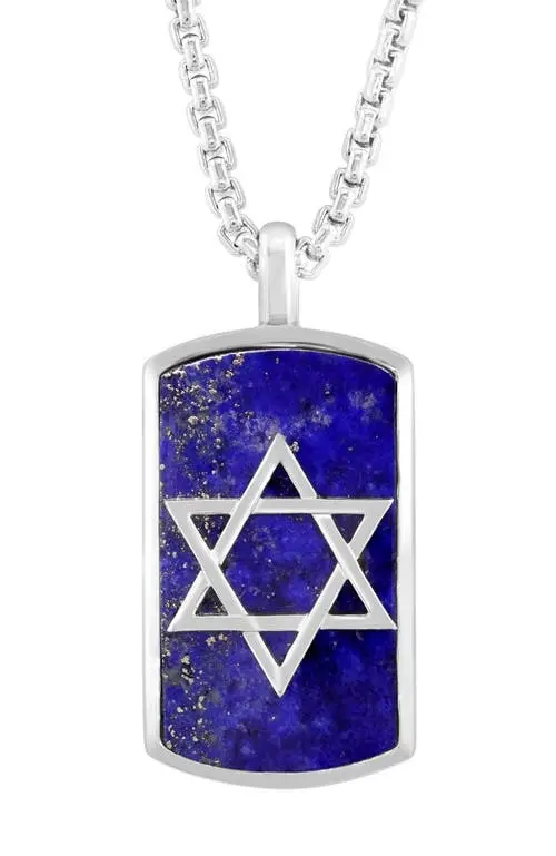 EFFY Lapis Lazuli Star Pendant In Sterling Silver