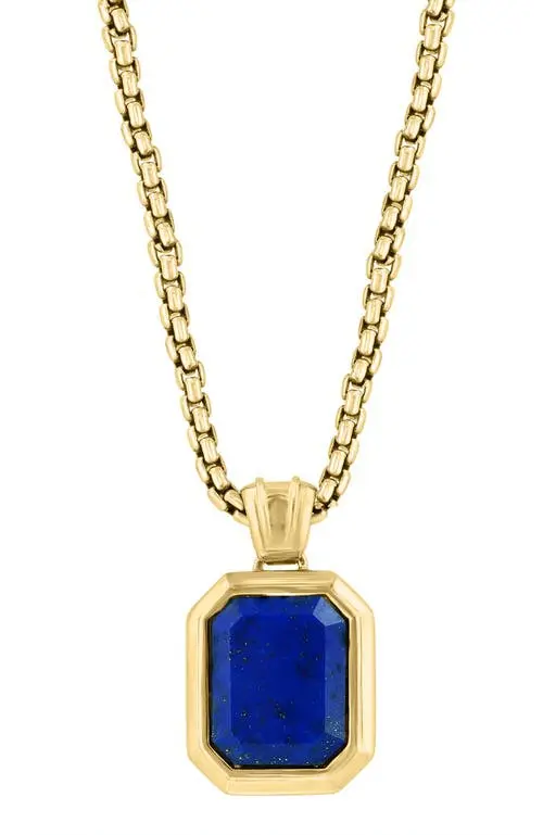 EFFY Lapis Lazuli Geometric Pendant In Gold-plated Sterling Silver - Blue