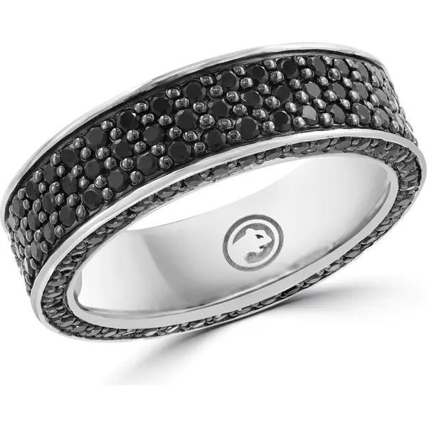 EFFY Spinel Pavé Band Ring In Sterling Silver - Black