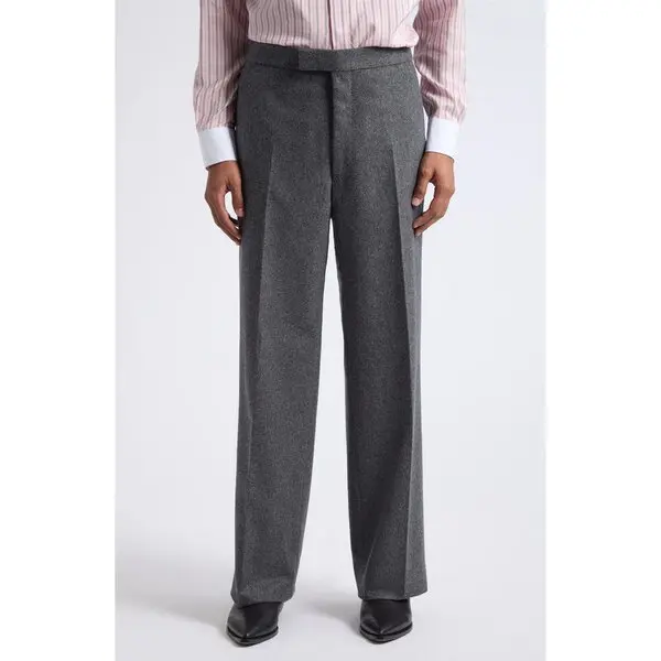 TOM FORD Flat Front Wool & Cashmere Felt Trousers
