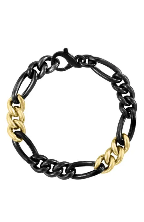 EFFY Two-tone Sculpted Chain Bracelet In Sterling Silver - Black