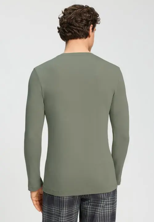 Hanro Cozy Comfort Cotton Henley Shirt