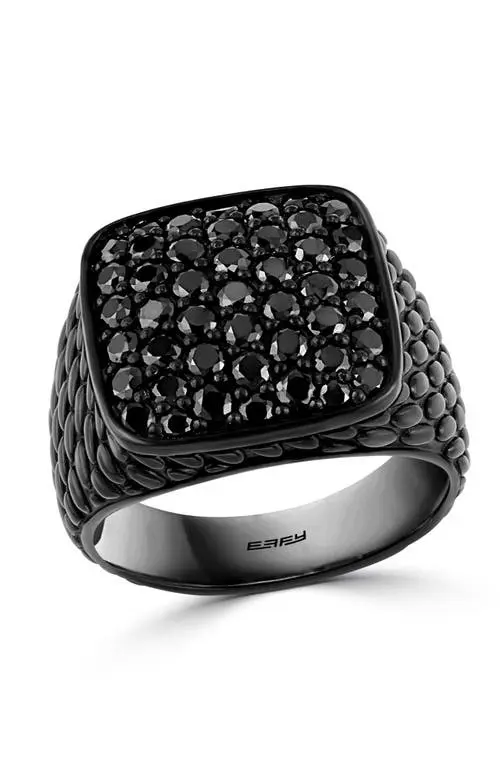 EFFY 925 Sterling Silver Midnight Spark Spinel Ring