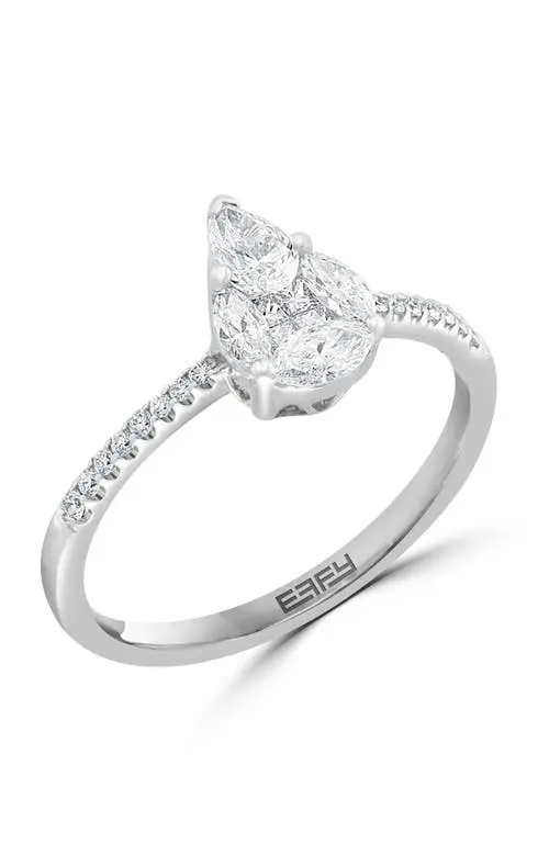 EFFY 14k White Gold Eternal Teardrop Diamond Ring