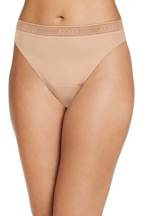 JOCKEY Worry Free Microfiber Absorbency Thong - Light