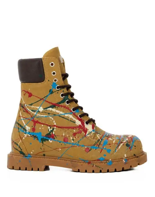 Philipp Plein Nubuck Boots Dripping Skull - Brown/multicolored