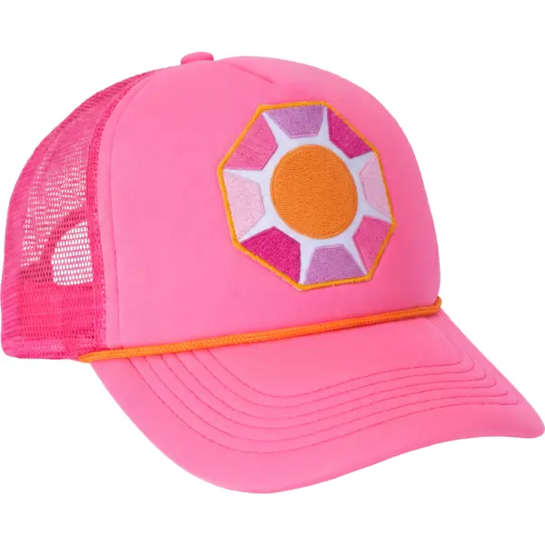 SUNSHINE SOCIETY Solitaire Sun Trucker Hat - Pink