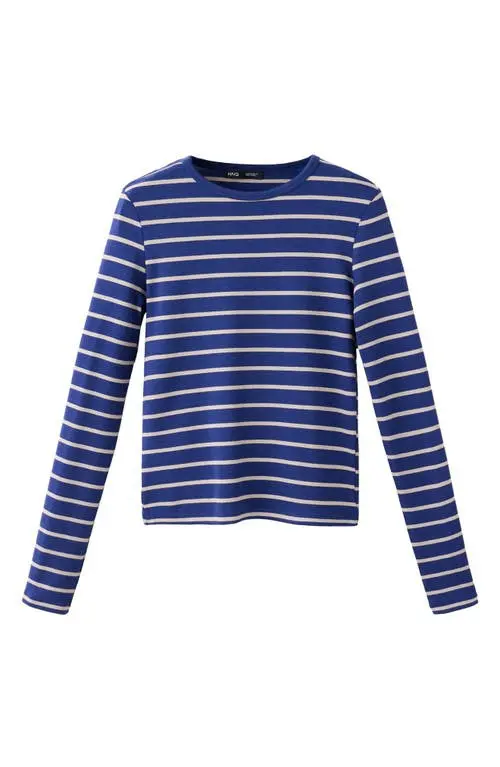 Mango Stripe Long Sleeve Jersey T-shirt - Blue