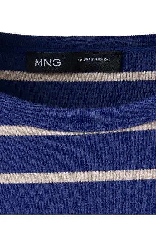 Mango Stripe Long Sleeve Jersey T-shirt - Blue