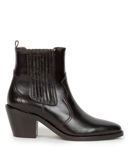BOBBIES Dakota Flat Ankle Boots - Espresso
