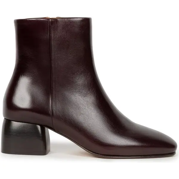BOBBIES Janis Flat Ankle Boots - Cabernet
