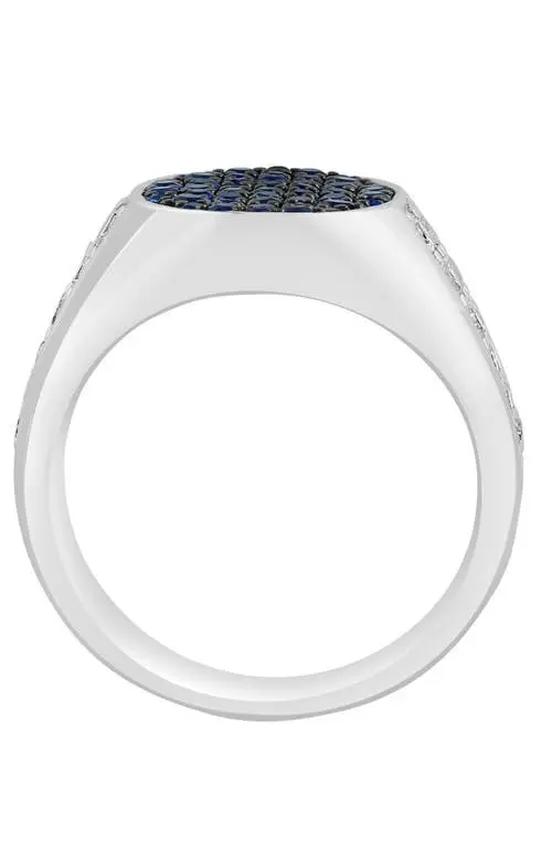 EFFY Sapphire & White Sapphire Pavé Statement Ring In Sterling Silver