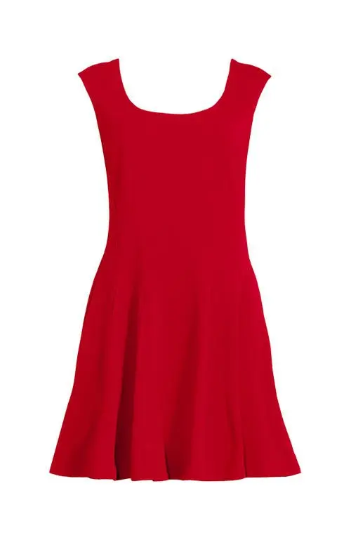 LANDS' END Starfish Scoop Neck Sleeveless Mini Dress - Compass Red