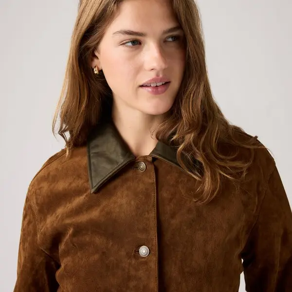 LEVI'S Suede Cropped Chore Jacket