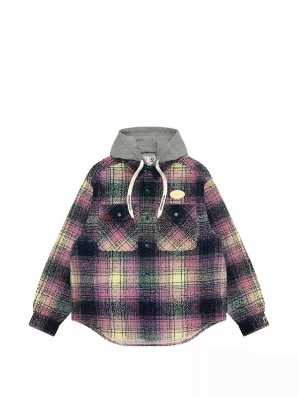 AAPE BY *A BATHING APE Plaid Hooded Shirt