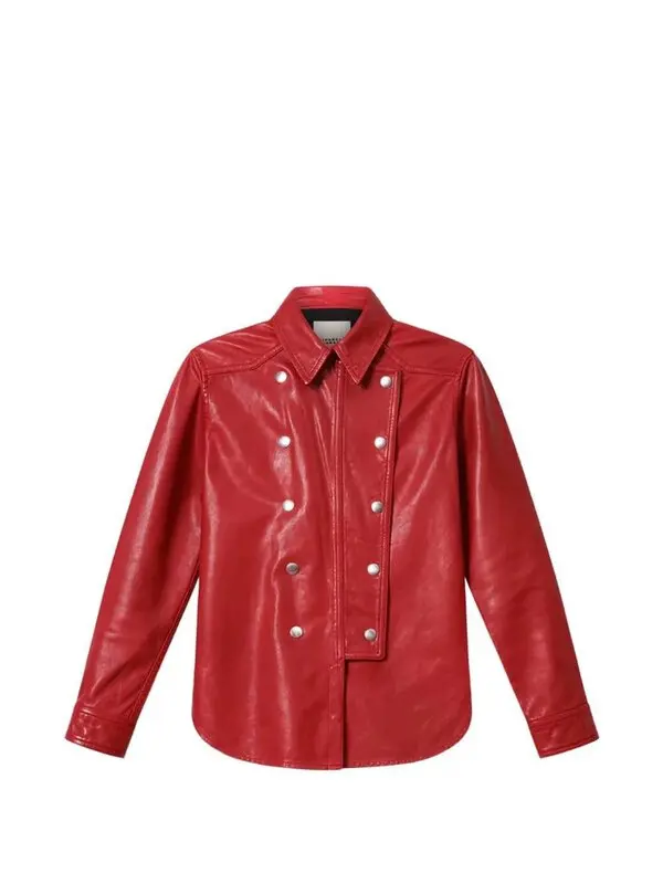 MARANT Valdy Snap-button Leather Shirt