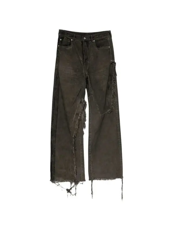 Rick Owens Distressed Wide-leg Jeans