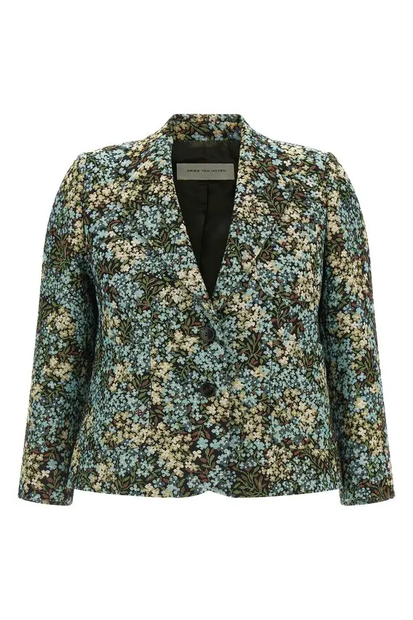 Dries Van Noten Bamis' Floral Jacquard Blazer - Multi