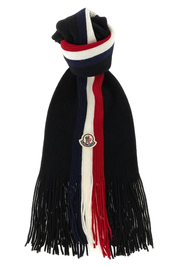 Moncler Tricolor Wool Scarf