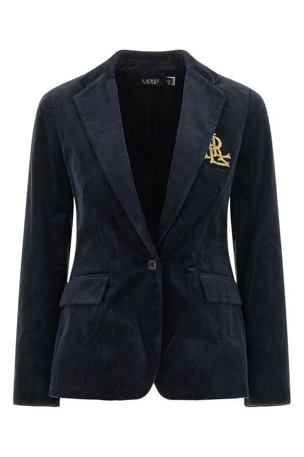 Ralph Lauren Metal Wire Embroidery Blazer - Blue