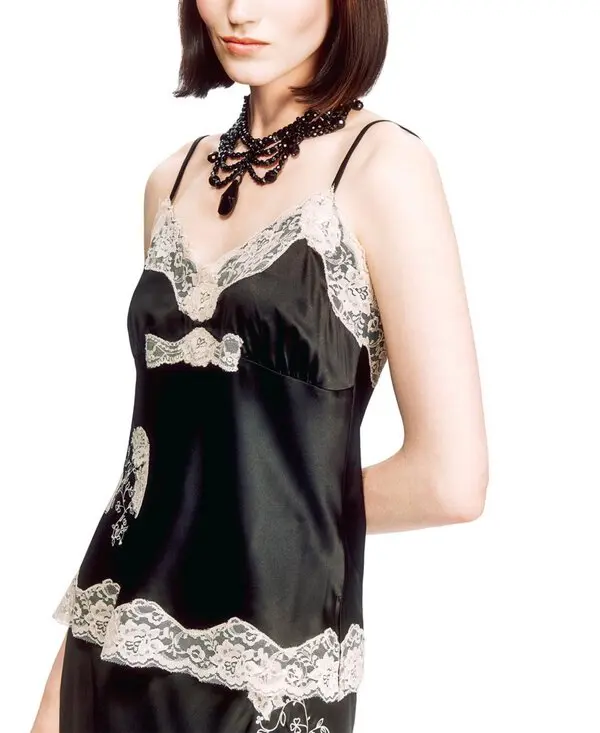 Anna Sui Lingerie Satin Camisole - Black