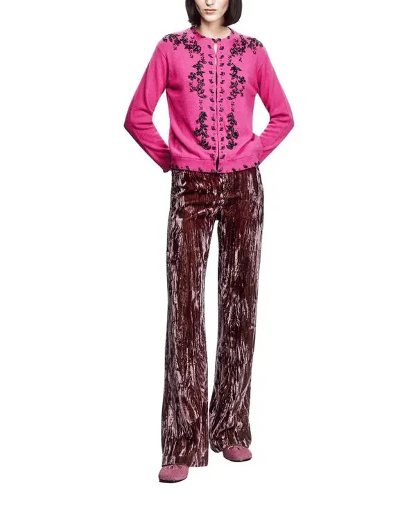 Anna Sui Beaded Knit Cardigan
