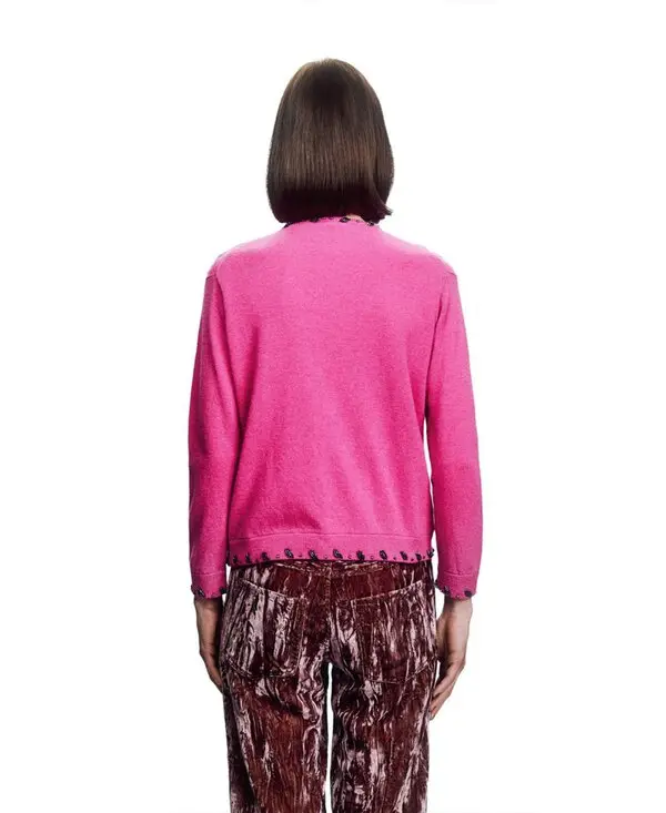 Anna Sui Beaded Knit Cardigan