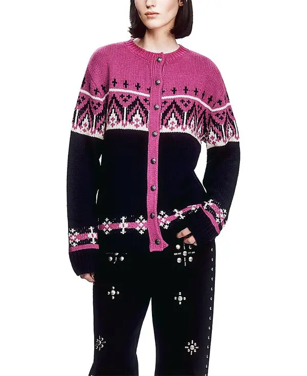 Anna Sui Fair Isle Knit Cardigan