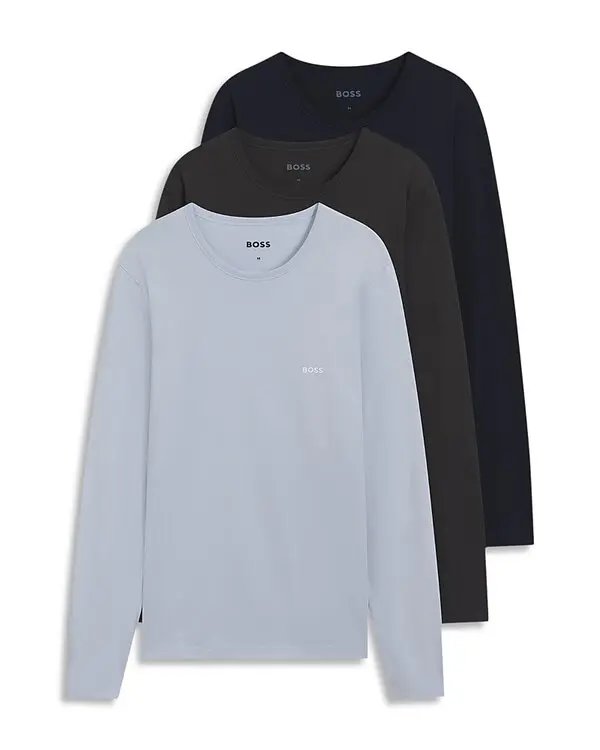 BOSS Cotton Long Sleeve Tee, Pack Of 3