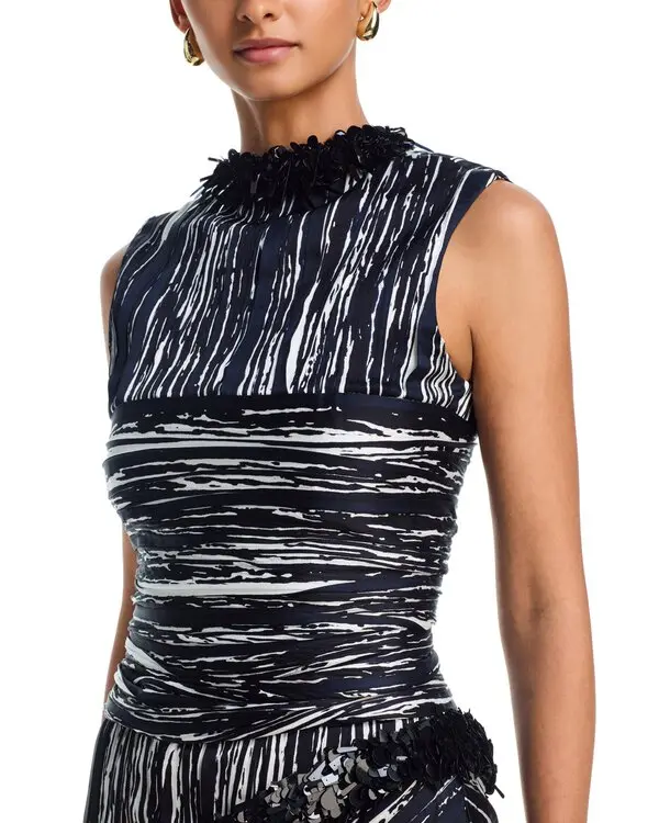 Brandon Maxwell Fiora Draped Asymmetric Dress