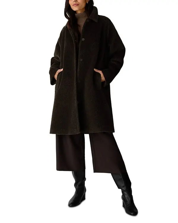 Eileen Fisher Classic Collar Raglan Sleeve Coat