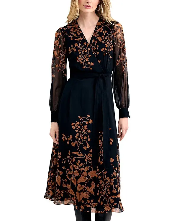 PHASE EIGHT Arema Placed Confetti Print Shirt Dress