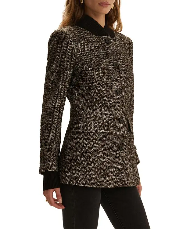 FAVORITE DAUGHTER The Varsity Ribbed Trim Blazer