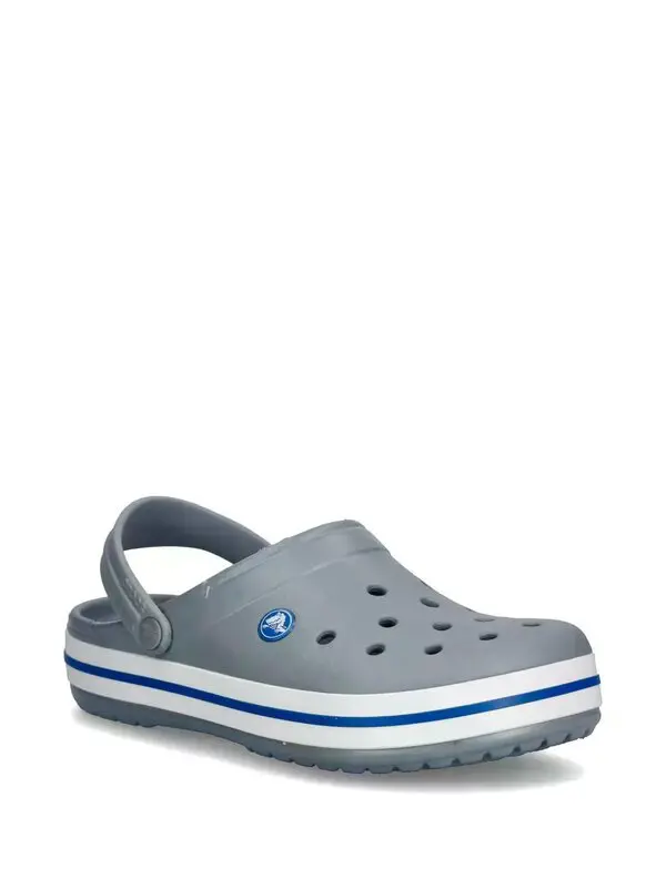 CROCS Crocband Perforated Slingback Shoes - Grey
