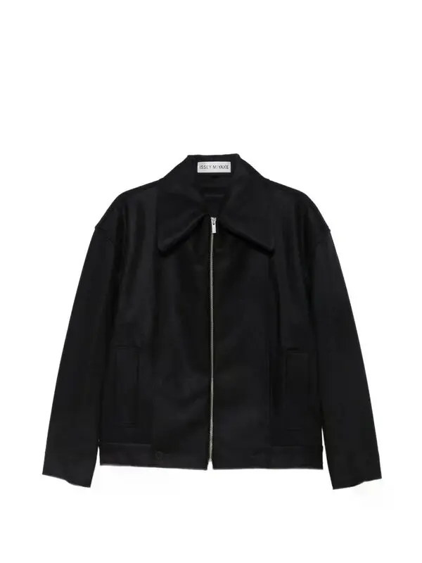 Issey Miyake Shell Zip-up Oversized Jacket