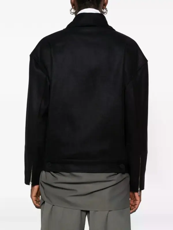 Issey Miyake Shell Zip-up Oversized Jacket
