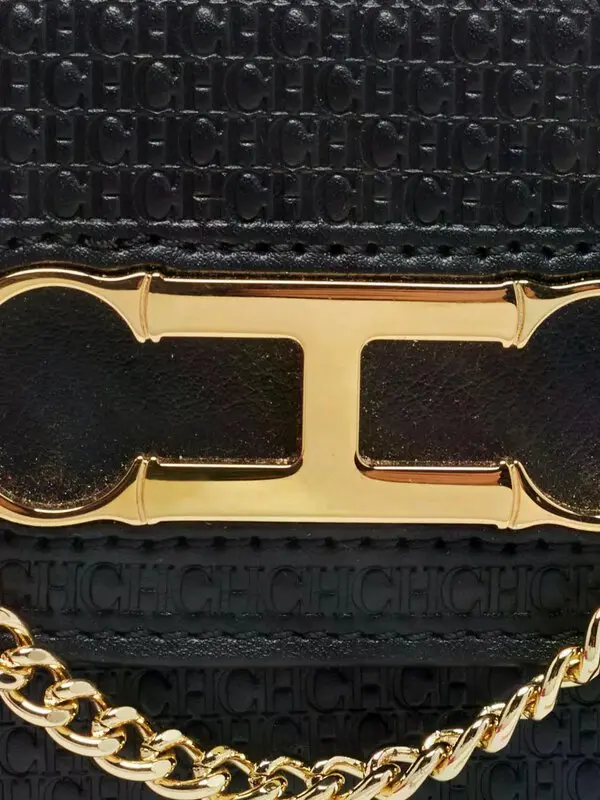 Carolina Herrera Initials Insignia Monogram-embossed Clutch Bag